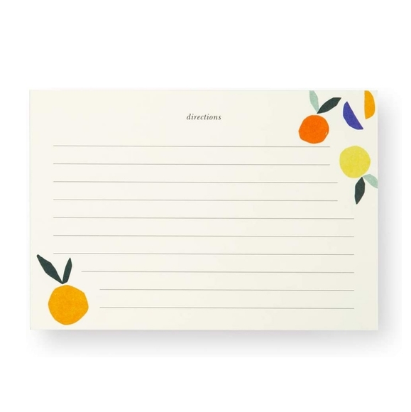 kate spade | Other | Kate Spade Citrus Twist Recipe Cards 4 Cards ...